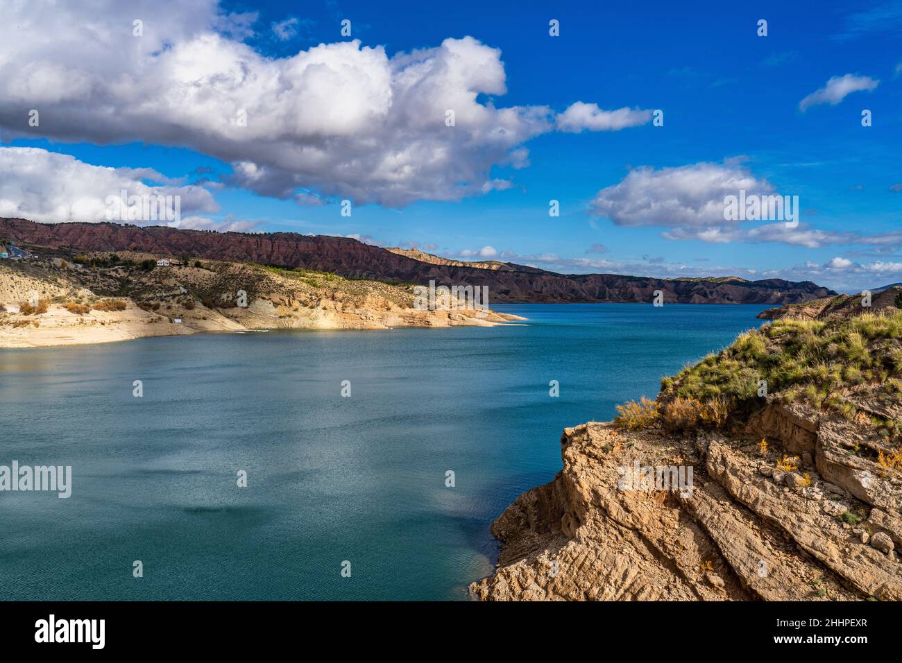 Embalse de Negratin reservoir lake in Sierra Nevada National Park ...