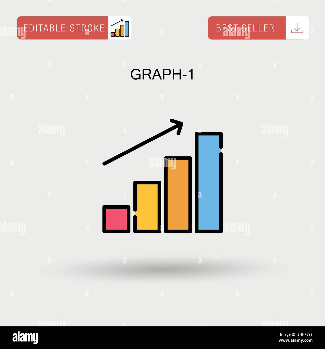 Business graph icon simple hi-res stock photography and images - Alamy