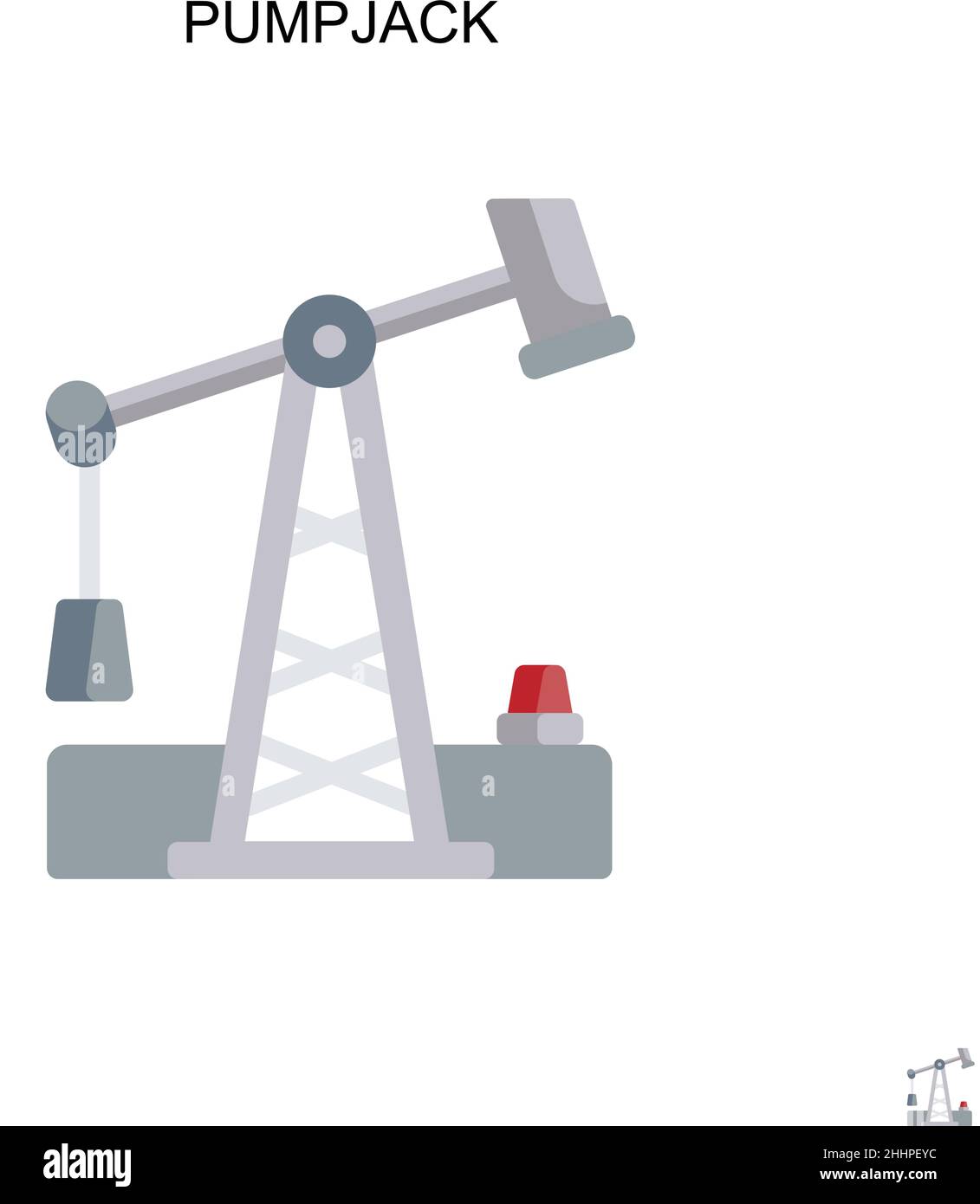 Pumpjack Simple vector icon.Perfect color modern pictogram on editable ...