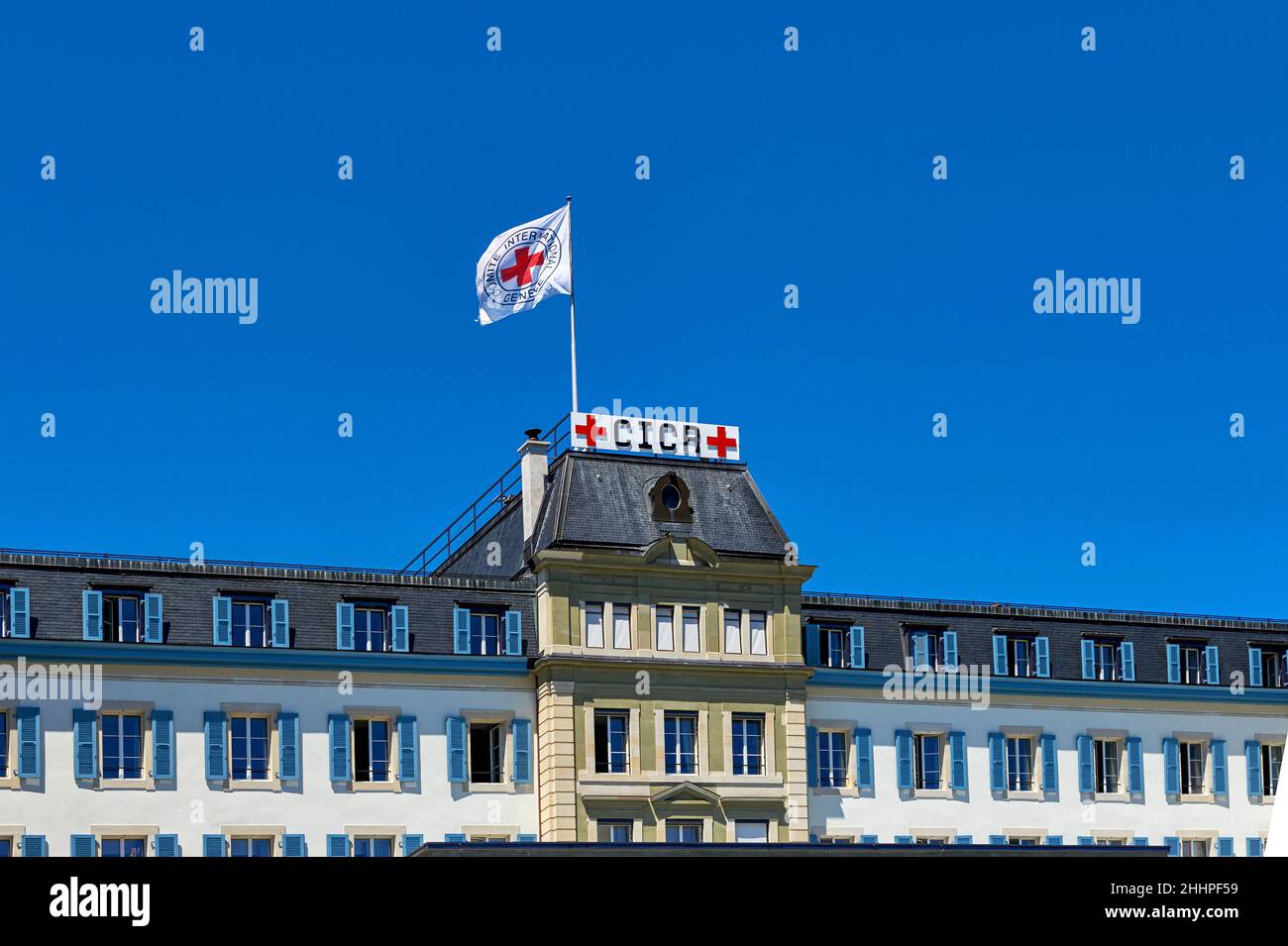 View on the official headquarters of the Red Cross organization in ...