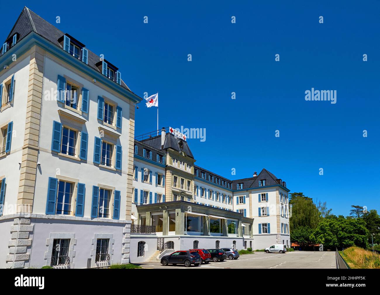 View on the official headquarters of the Red Cross organization in ...