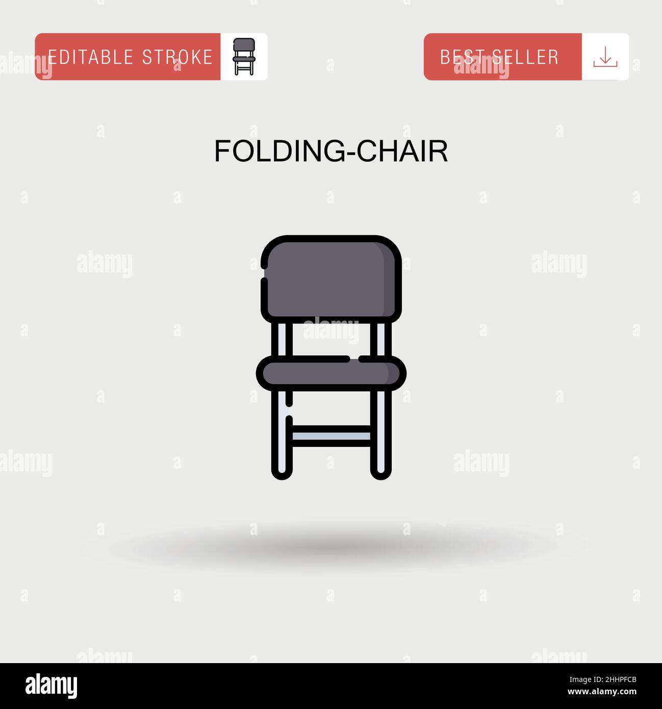Folding-chair Simple vector icon Stock Vector Image & Art - Alamy