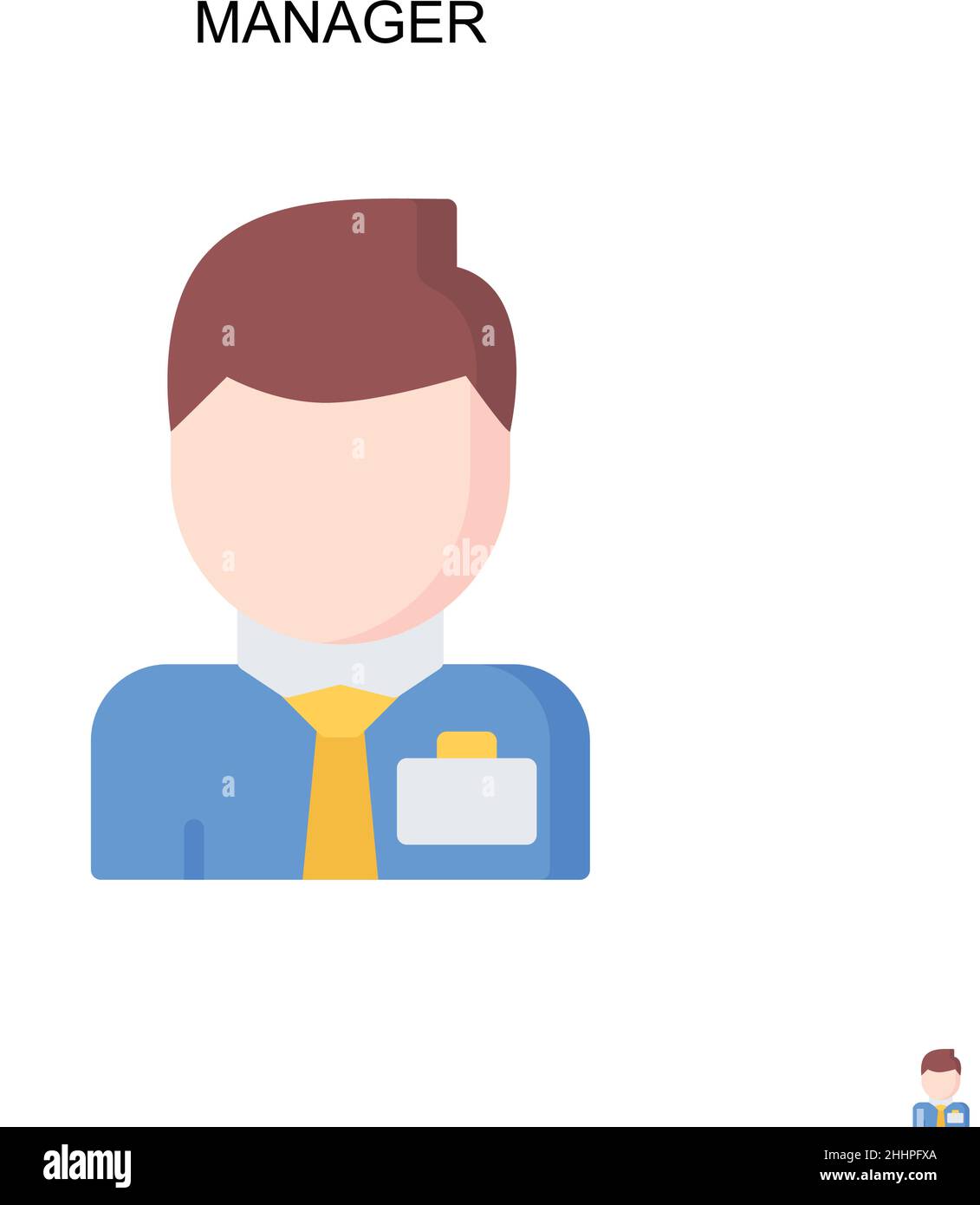 Manager Simple vector icon.Perfect color modern pictogram on editable ...