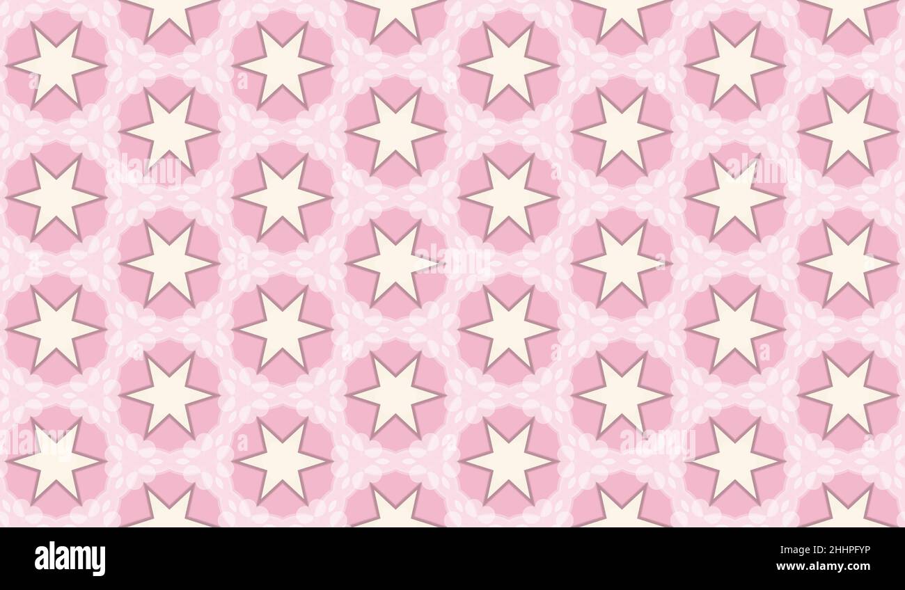 Seamless abstract texture, pink color pattern with stars Stock Photo ...