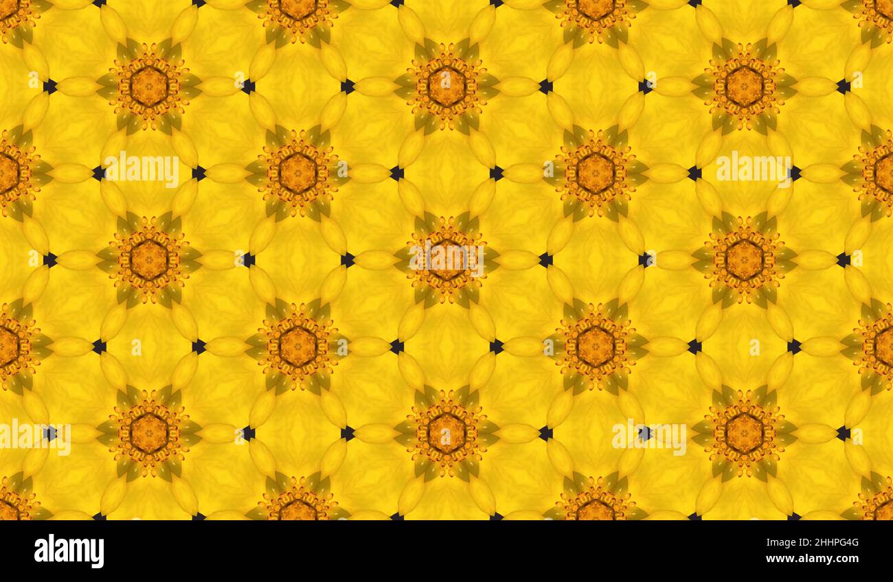 Yellow seamless texture with floral pattern. Yellow seamless pattern ...