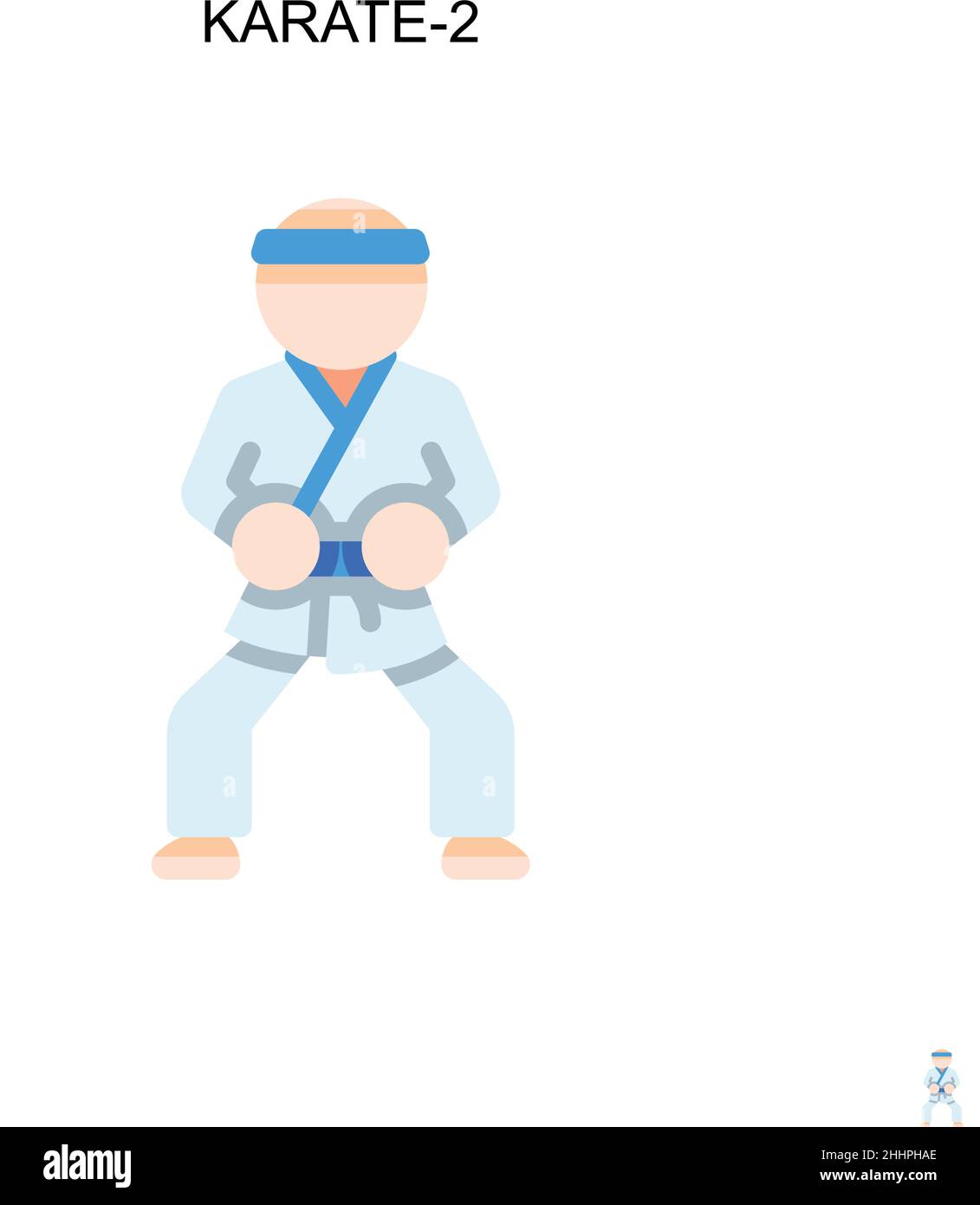 Karate-2 Simple vector icon.Perfect color modern pictogram on editable ...