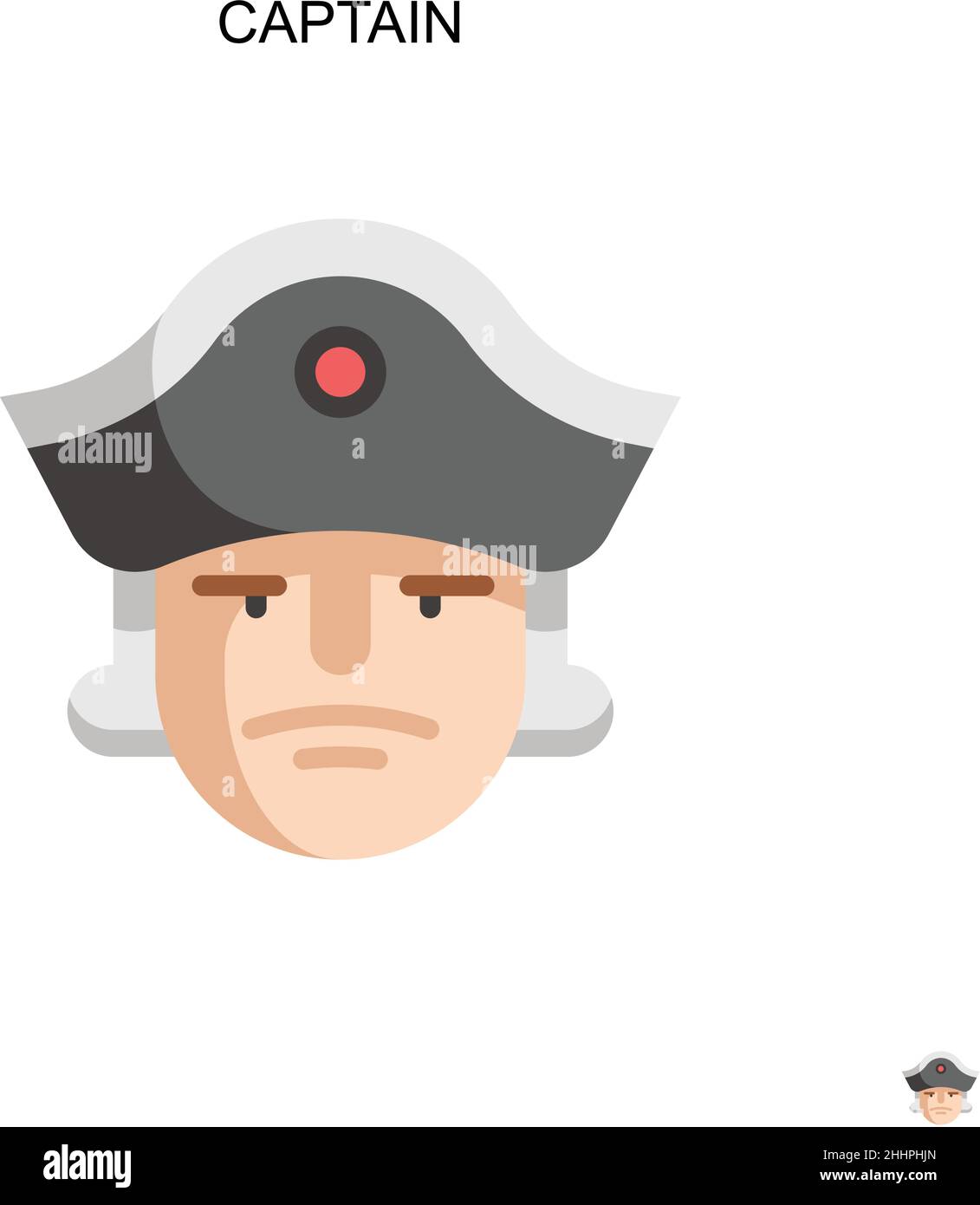 Captain Simple vector icon.Perfect color modern pictogram on editable ...