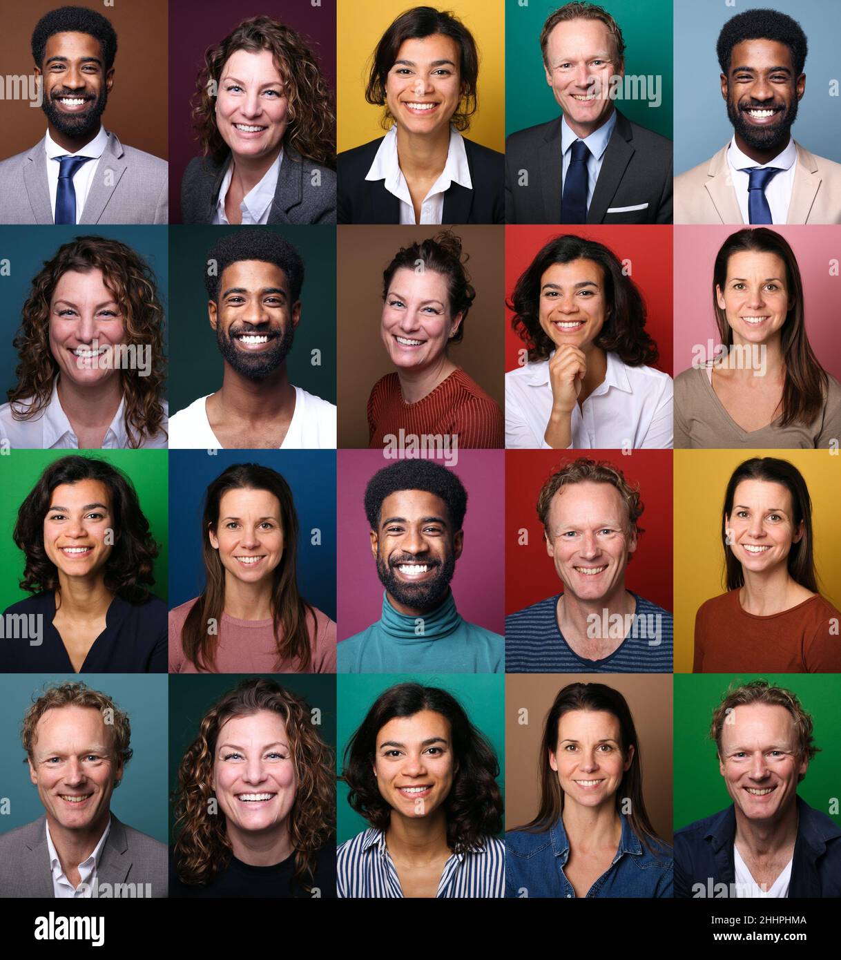 Group of beautiful people in a collage Stock Photo - Alamy