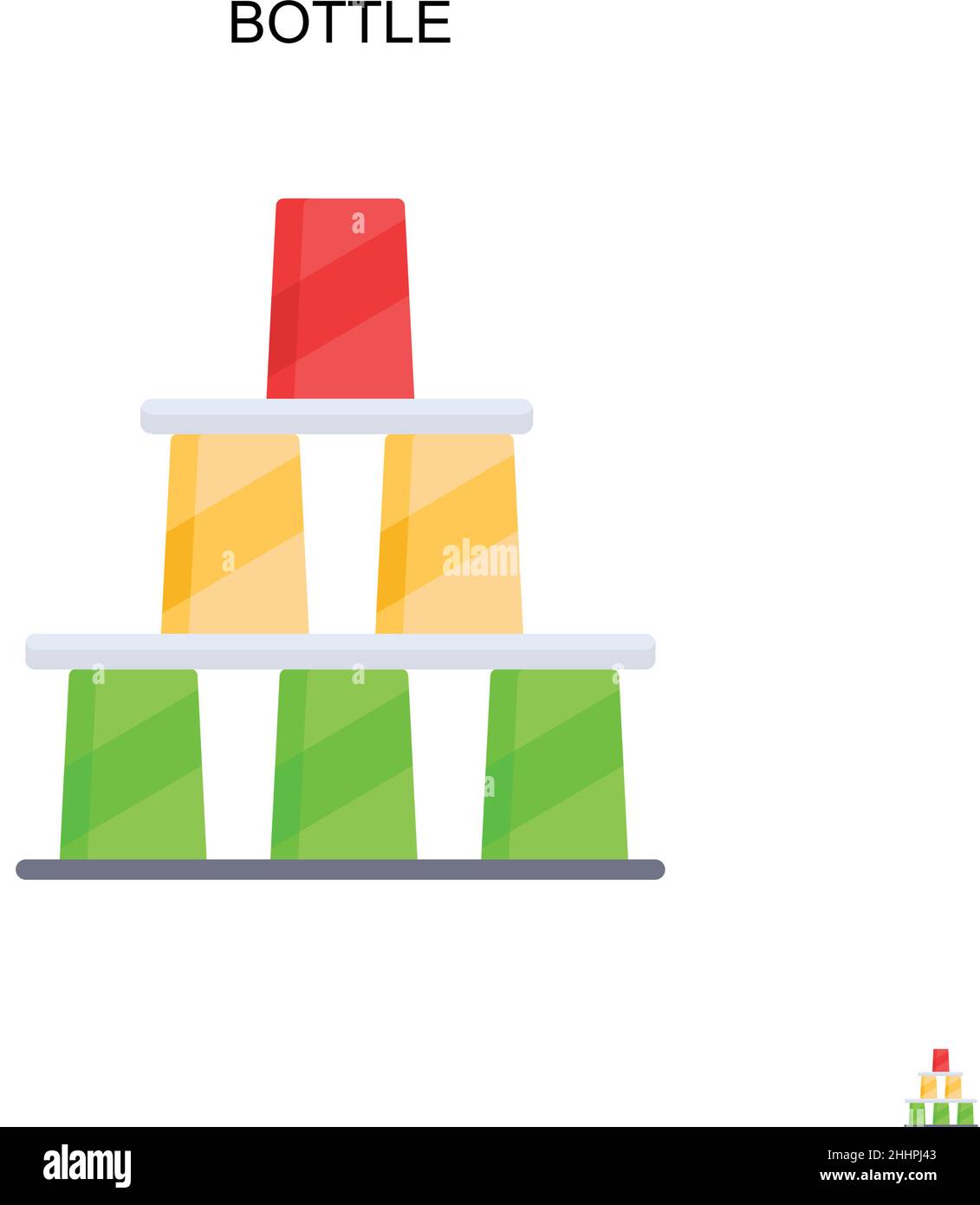 Bottle Simple vector icon.Perfect color modern pictogram on editable ...