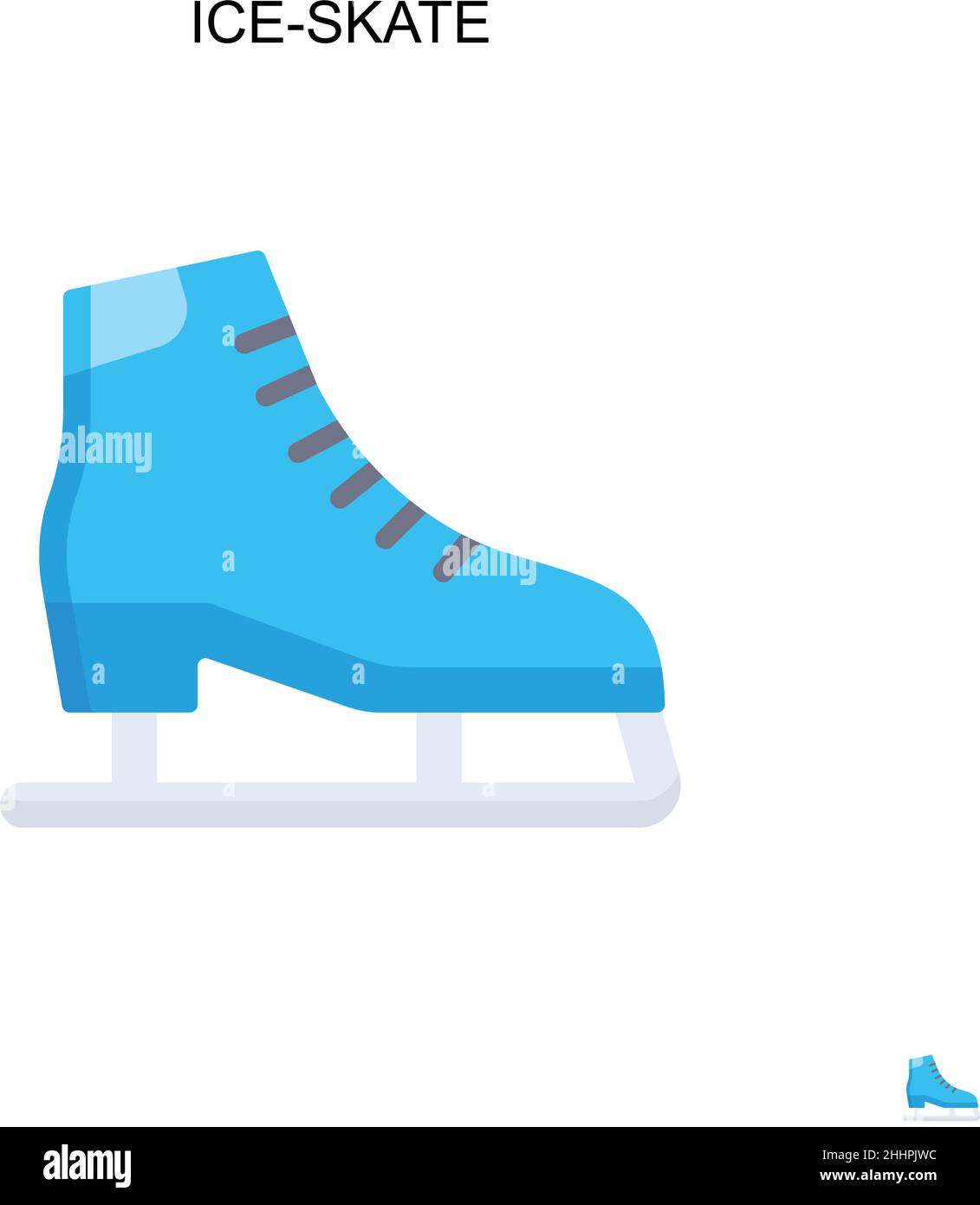 Ice-skate Simple vector icon.Perfect color modern pictogram on editable ...