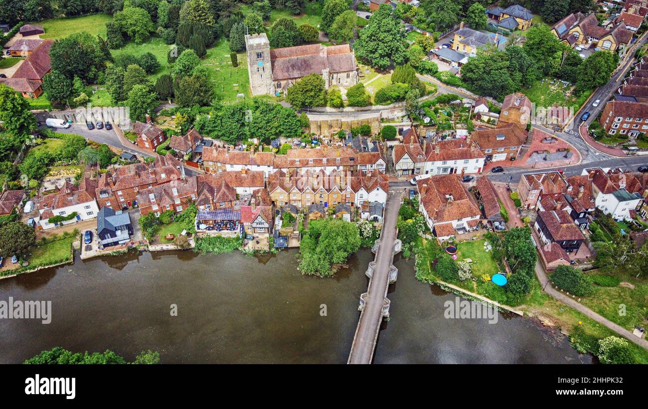 Aylesford Village Bridge & Church Kent Stock Photo - Alamy