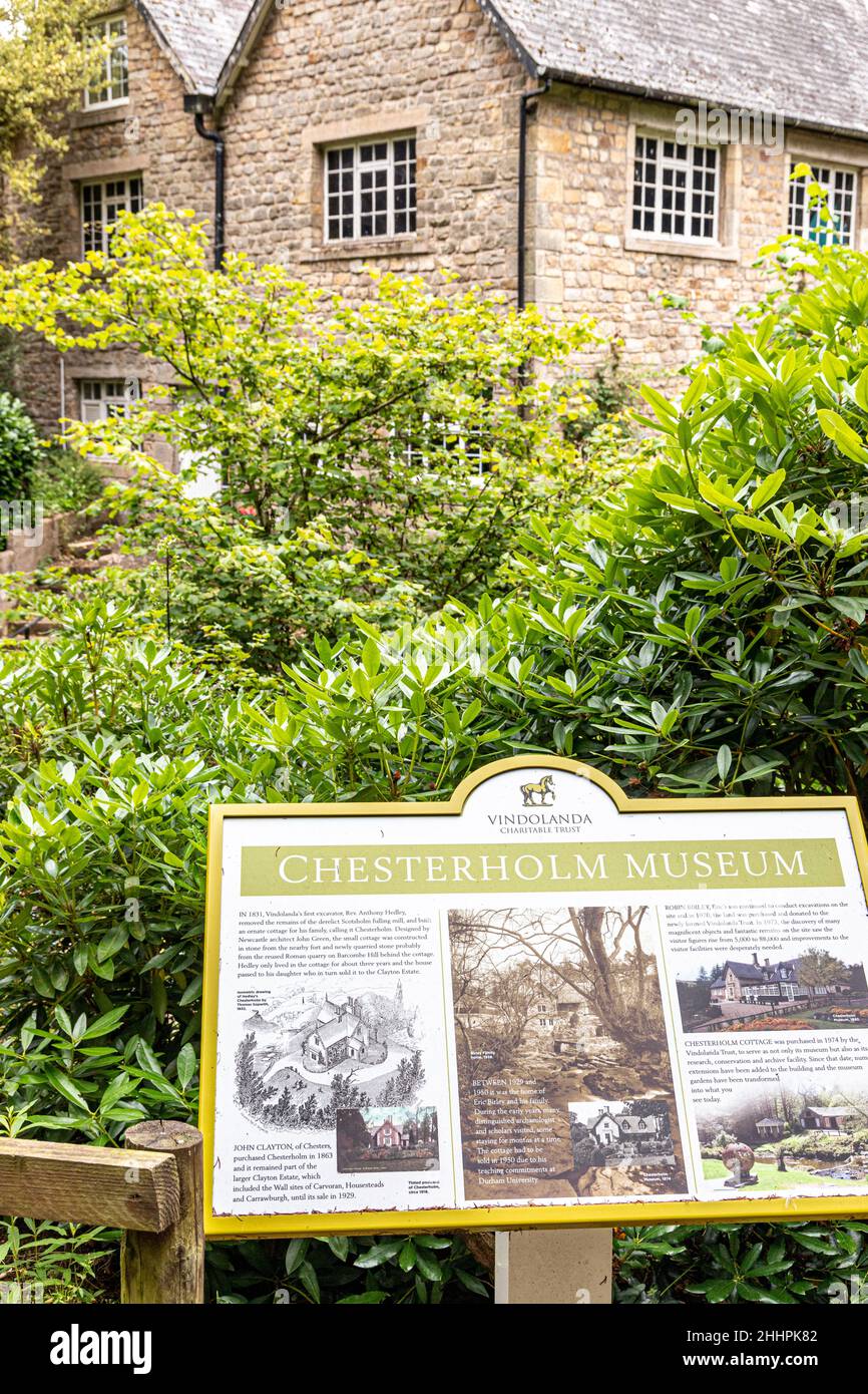 Chesterholm Museum at Vindolanda Roman auxiliary fort at Chesterholm ...