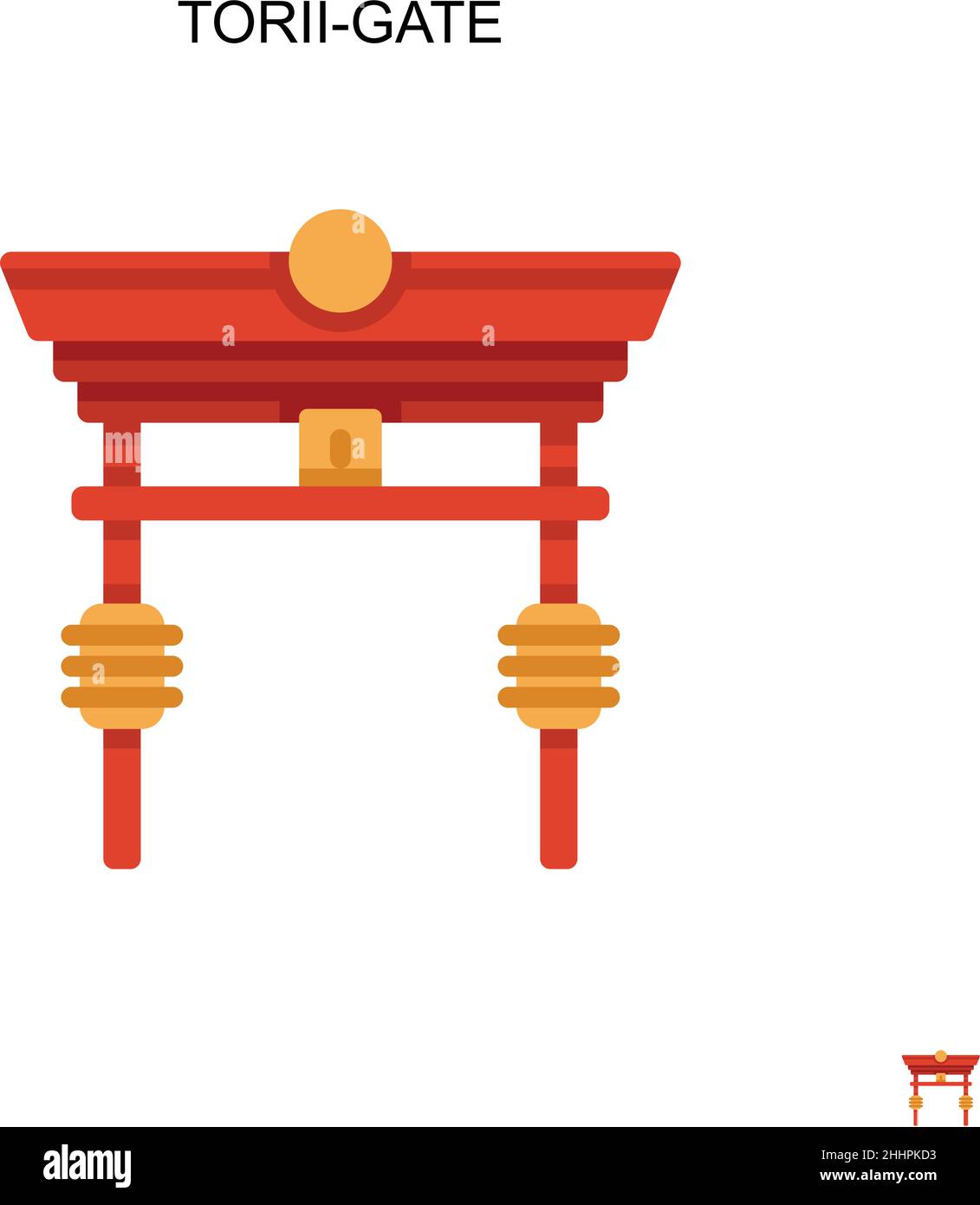 Torii-gate Simple vector icon.Perfect color modern pictogram on ...