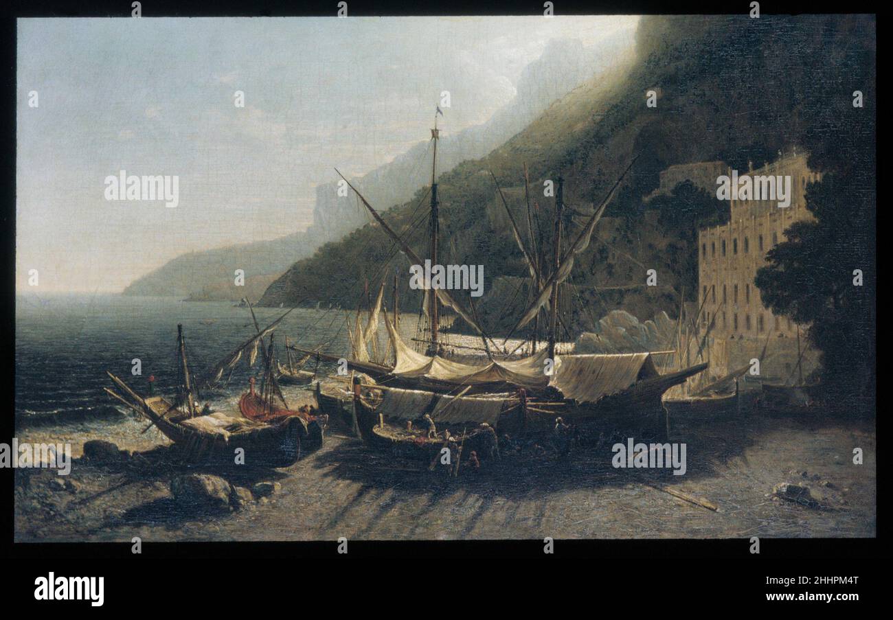 View at Amalfi, Bay of Salerno 1857 George Loring Brown American. View ...