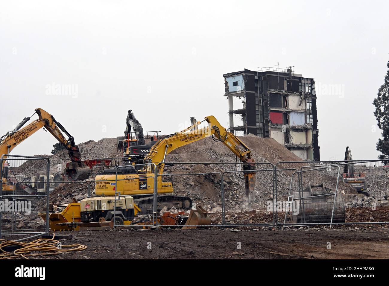 BBC Wales HQ Llandaff, Cardiff demolition Stock Photo - Alamy
