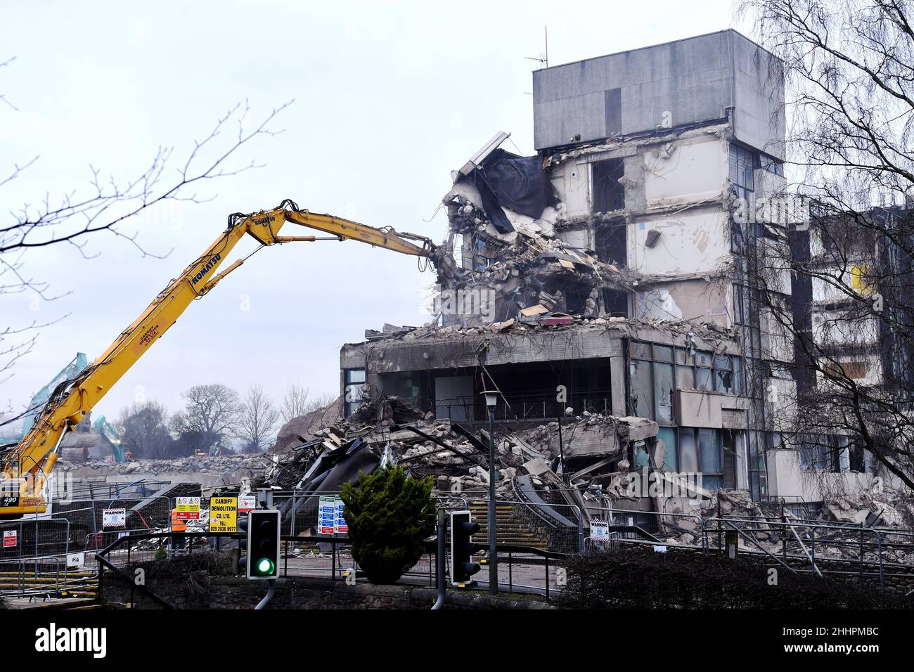 BBC Wales HQ Llandaff, Cardiff demolition Stock Photo - Alamy