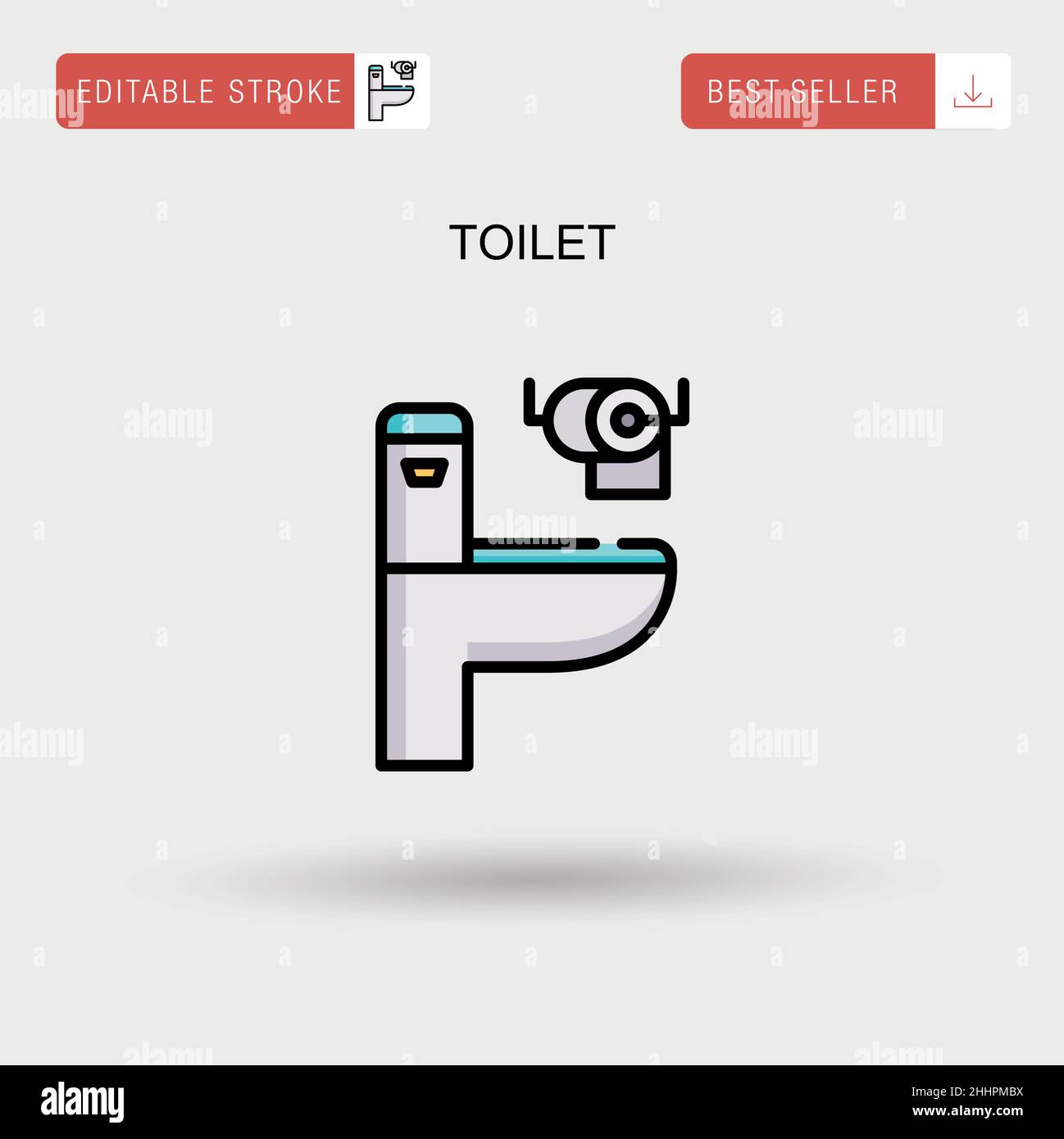 Toilet Simple vector icon Stock Vector Image & Art - Alamy