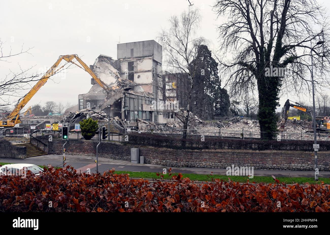 BBC Wales HQ Llandaff, Cardiff demolition Stock Photo - Alamy