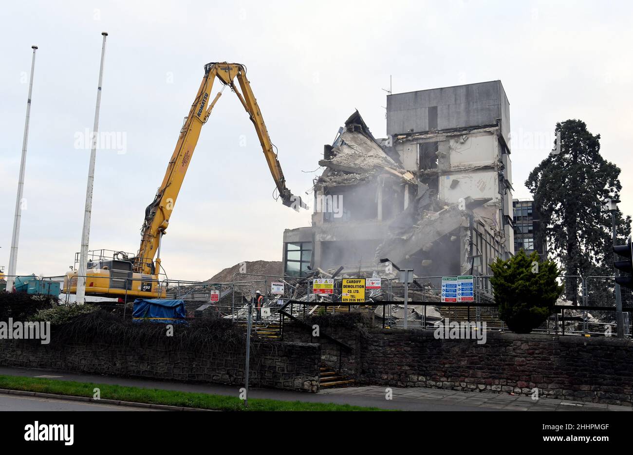 BBC Wales HQ Llandaff, Cardiff demolition Stock Photo - Alamy