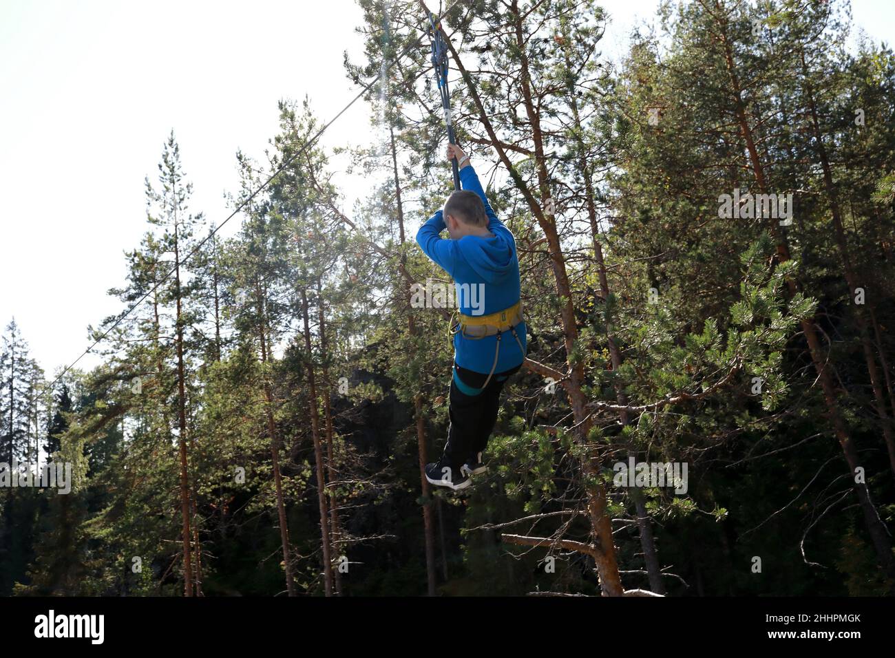 Child zipline hi-res stock photography and images - Alamy