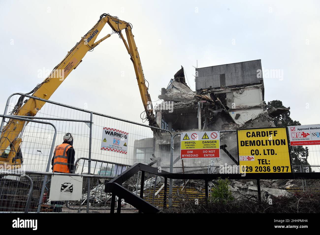 BBC Wales HQ Llandaff, Cardiff demolition Stock Photo - Alamy