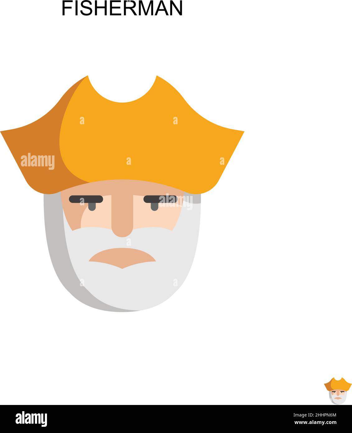 Fisherman Simple vector icon.Perfect color modern pictogram on editable ...