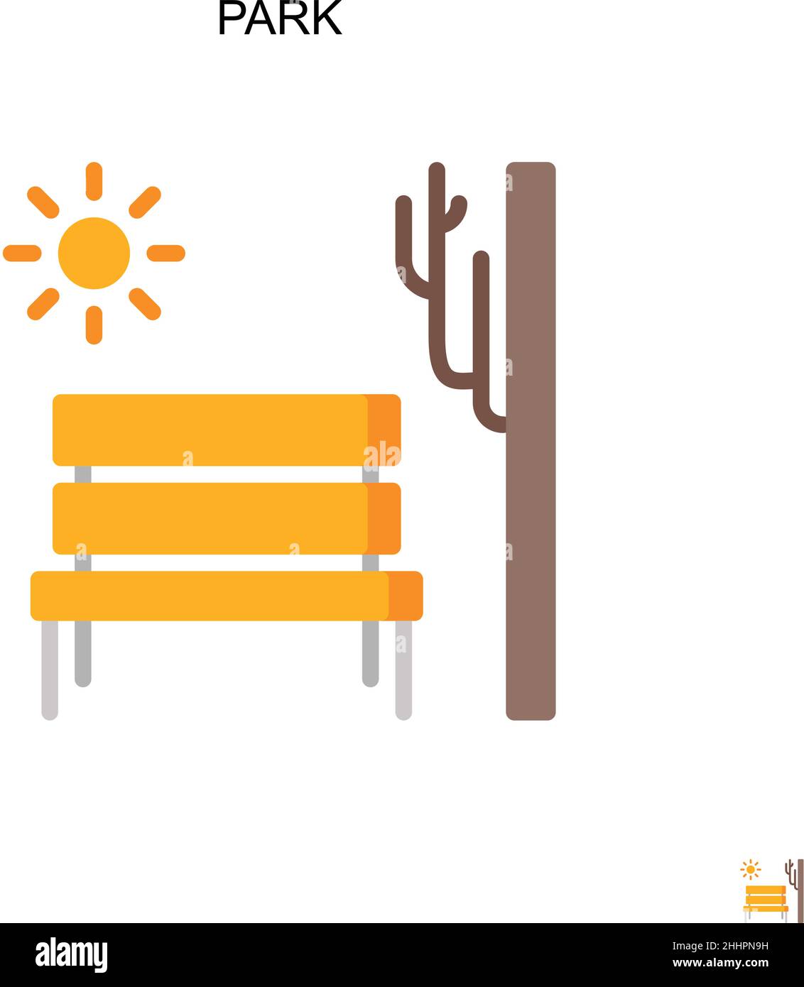 Park Simple vector icon.Perfect color modern pictogram on editable ...