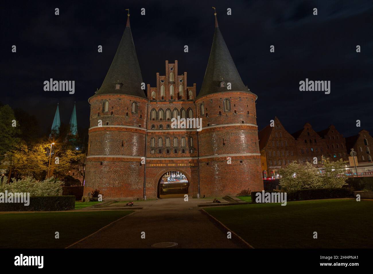 Luebeck - View to The Holsten Gate , a city gate built in 1464 ...