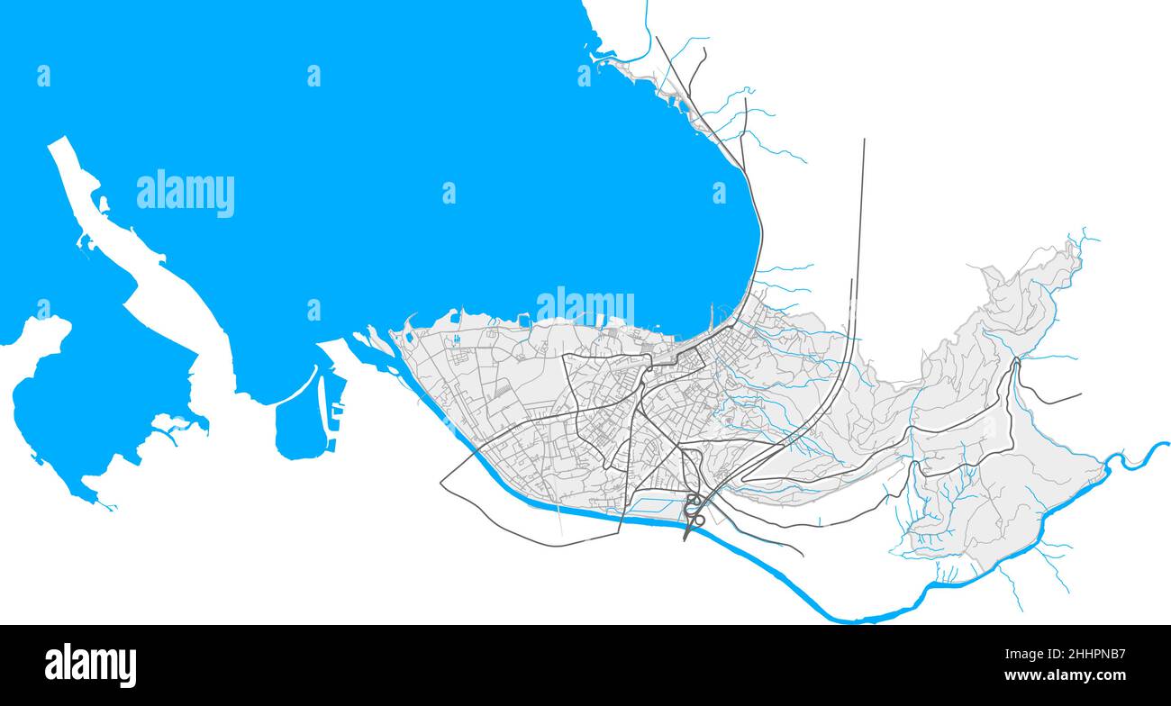 Bregenz, Vorarlberg, Austria high resolution vector map with city ...
