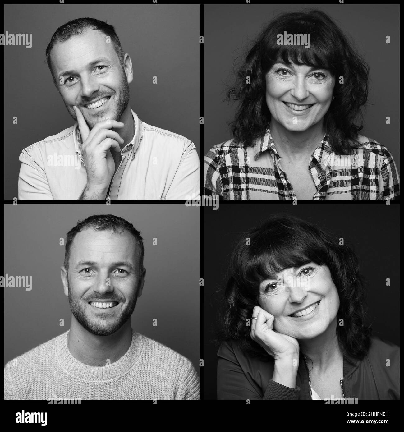 Group of beautiful people in a collage Stock Photo - Alamy