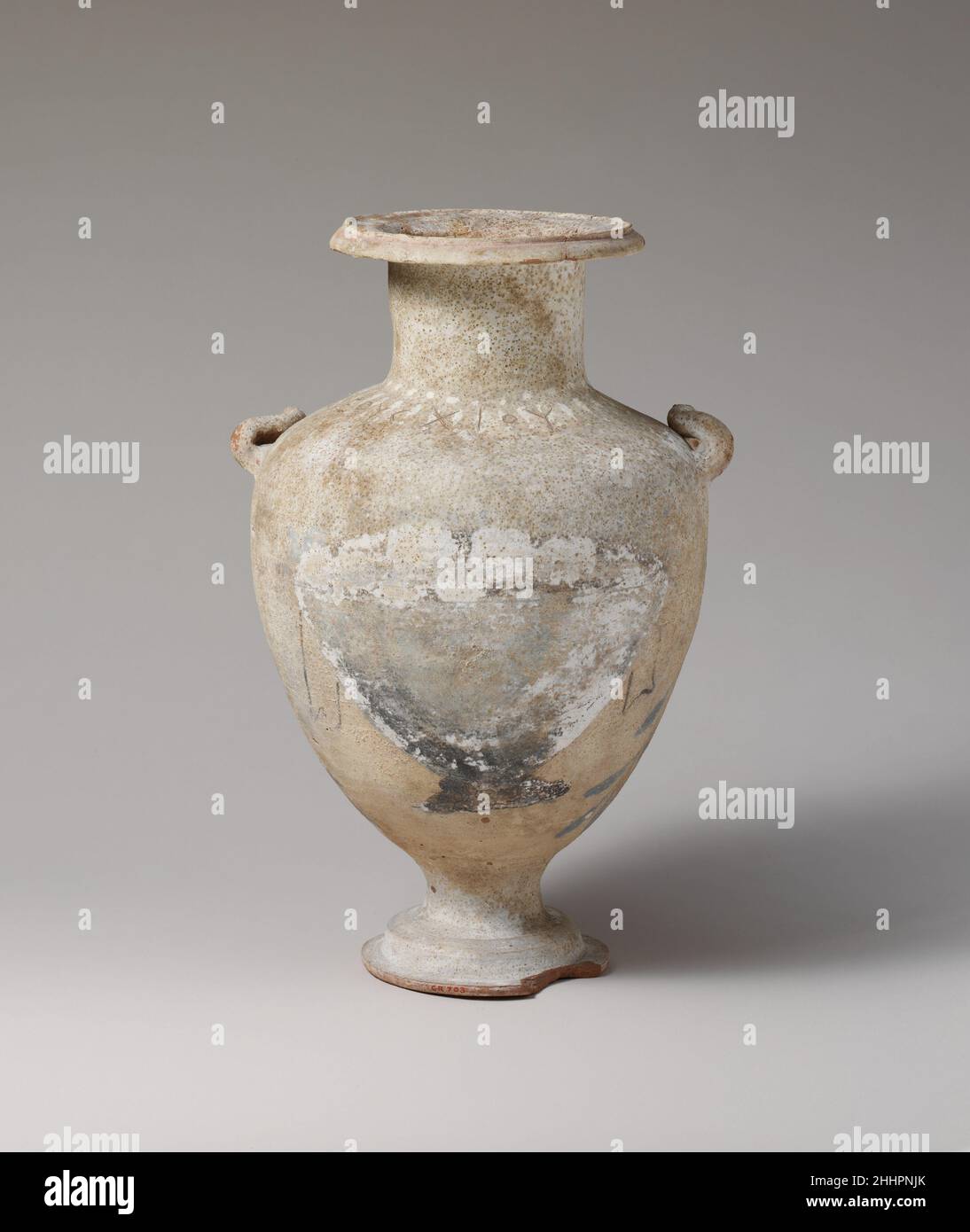 Terracotta Hadra hydria (water jar) 3rd century B.C. Greek, Ptolemaic ...