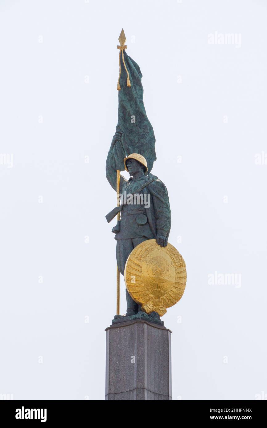 Vienna, Austria, July 23, 2021. The Red Army Memorial is a monument to ...