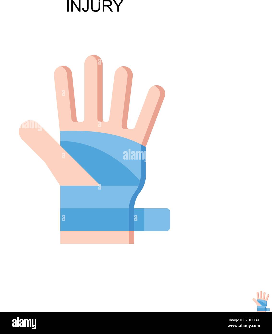 Injury Simple vector icon.Perfect color modern pictogram on editable ...