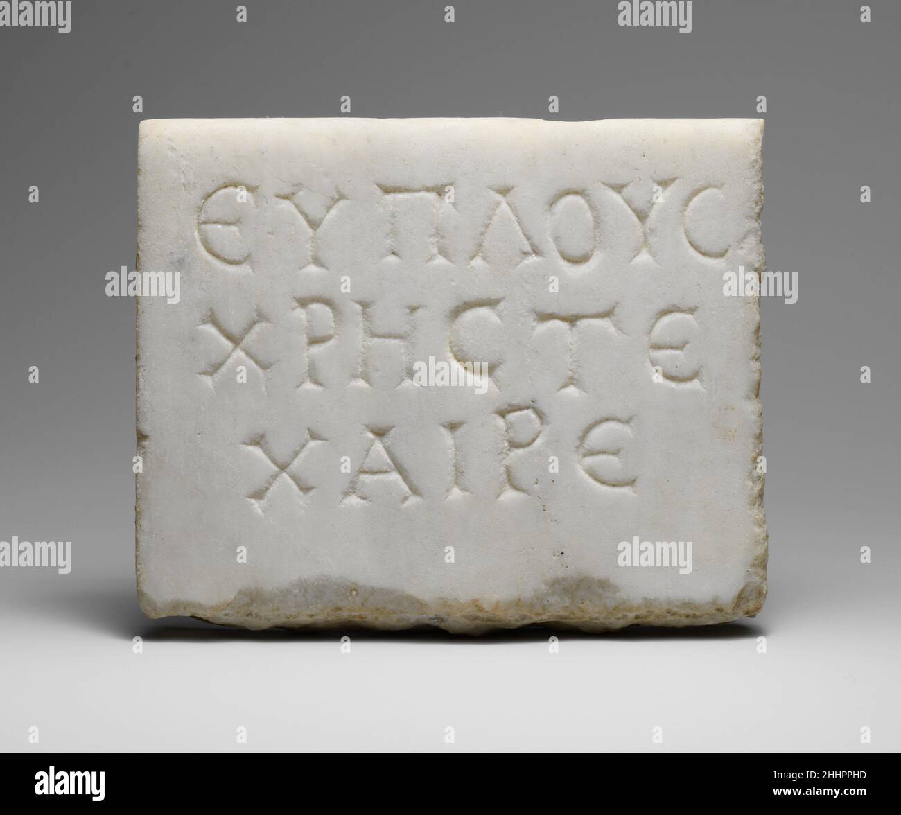 Inscribed marble plaque 2nd–3rd century A.D. Roman, Cypriot The simple ...