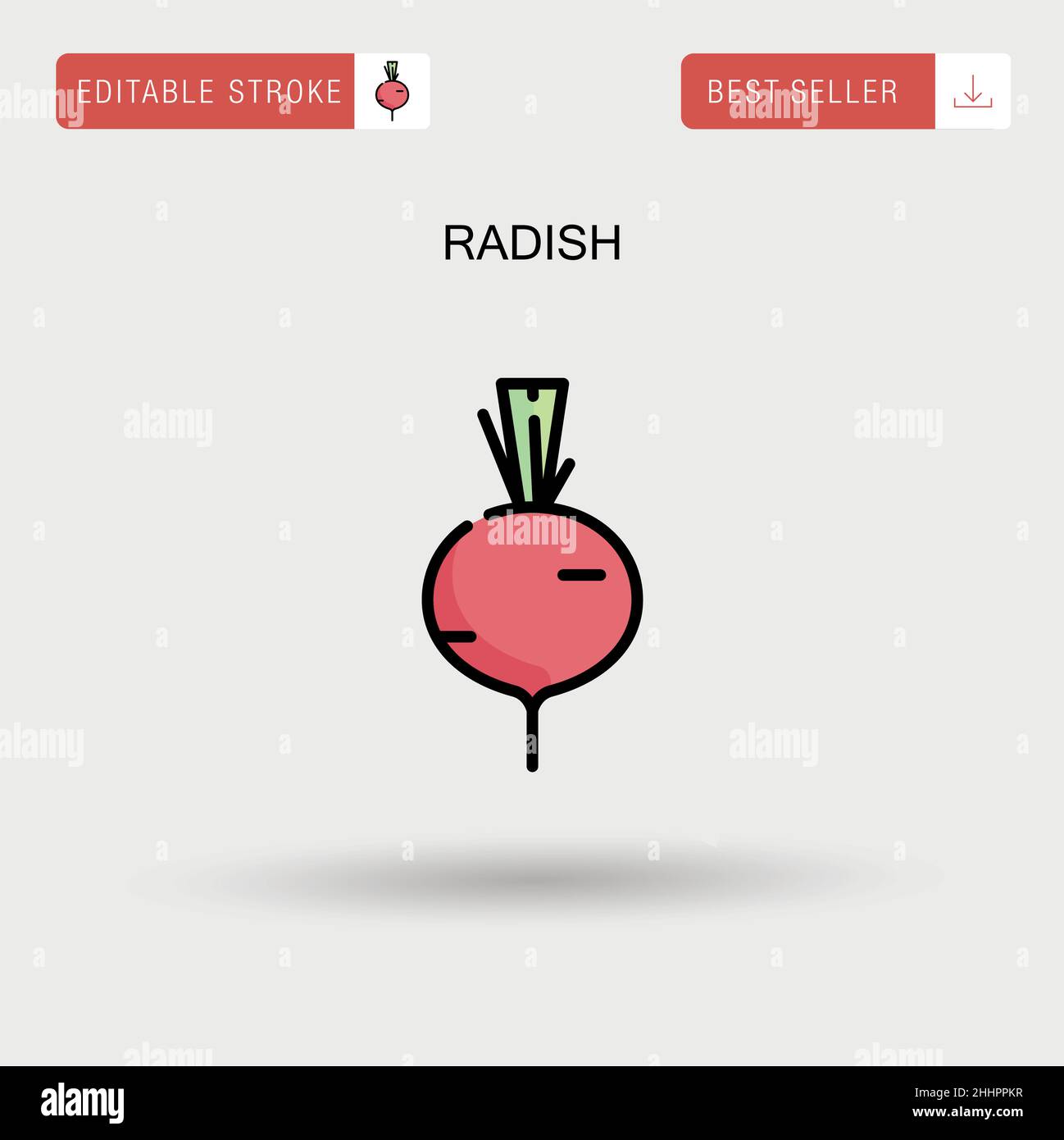 Radishes icon white background Stock Vector Images - Alamy