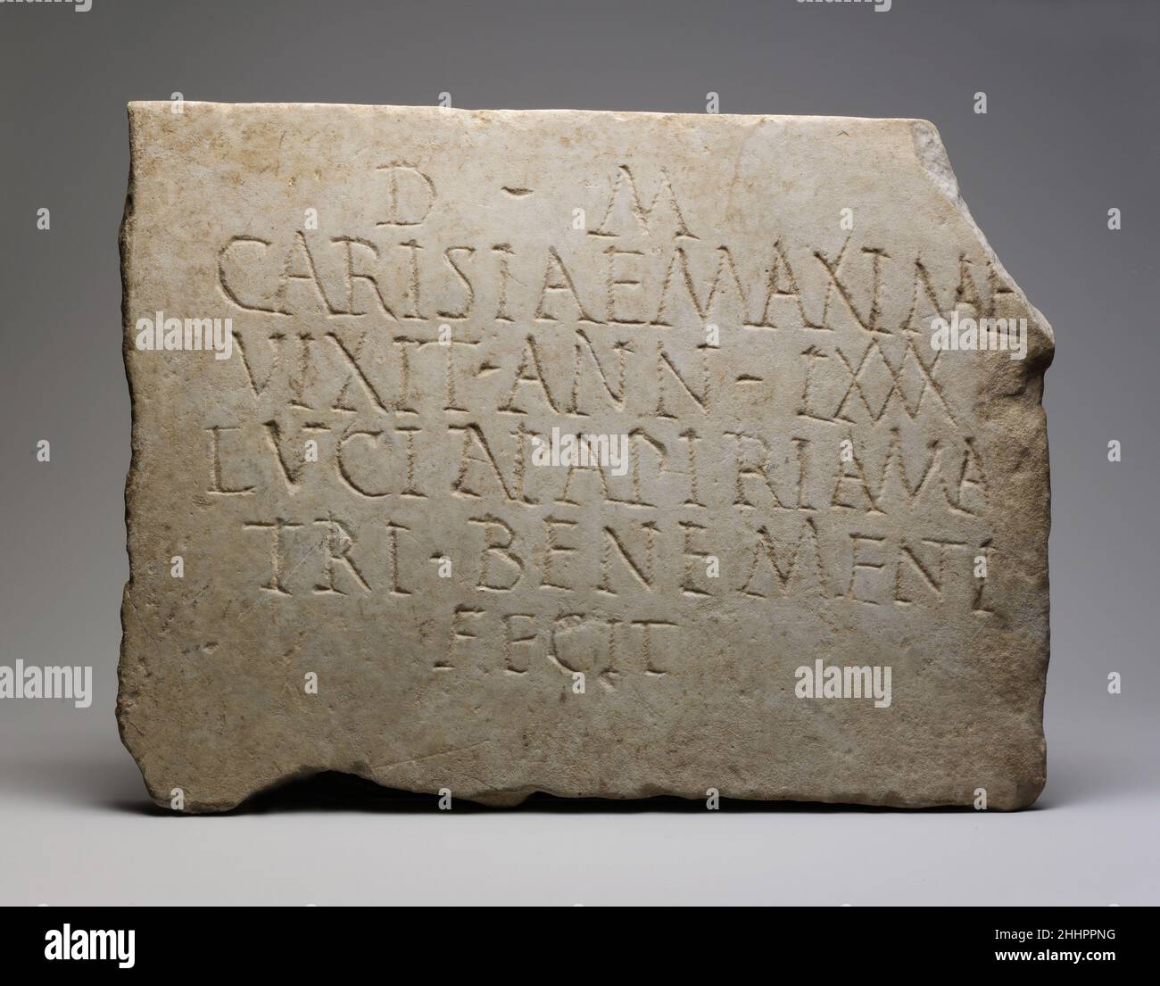 Marble funerary inscription 2nd–3rd century A.D. Roman The Latin ...