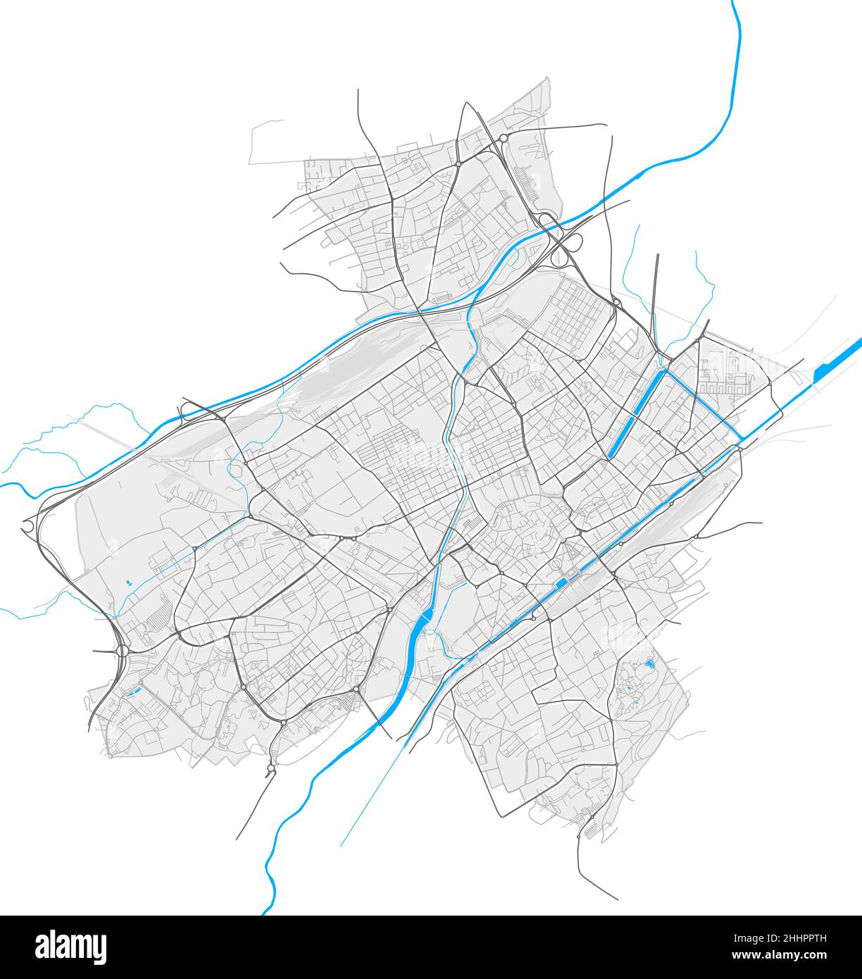 Map of mulhouse Stock Vector Images - Alamy