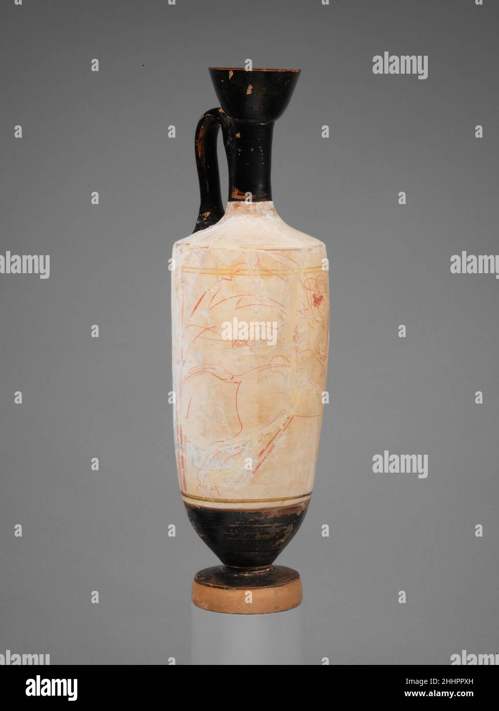 Terracotta lekythos (oil flask) ca. 430–420 B.C. Attributed to the Reed ...