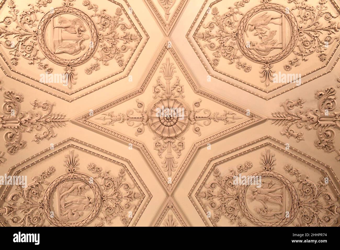 Ceiling of the Winter palace in Saint Petersburg, Russia Stock Photo ...