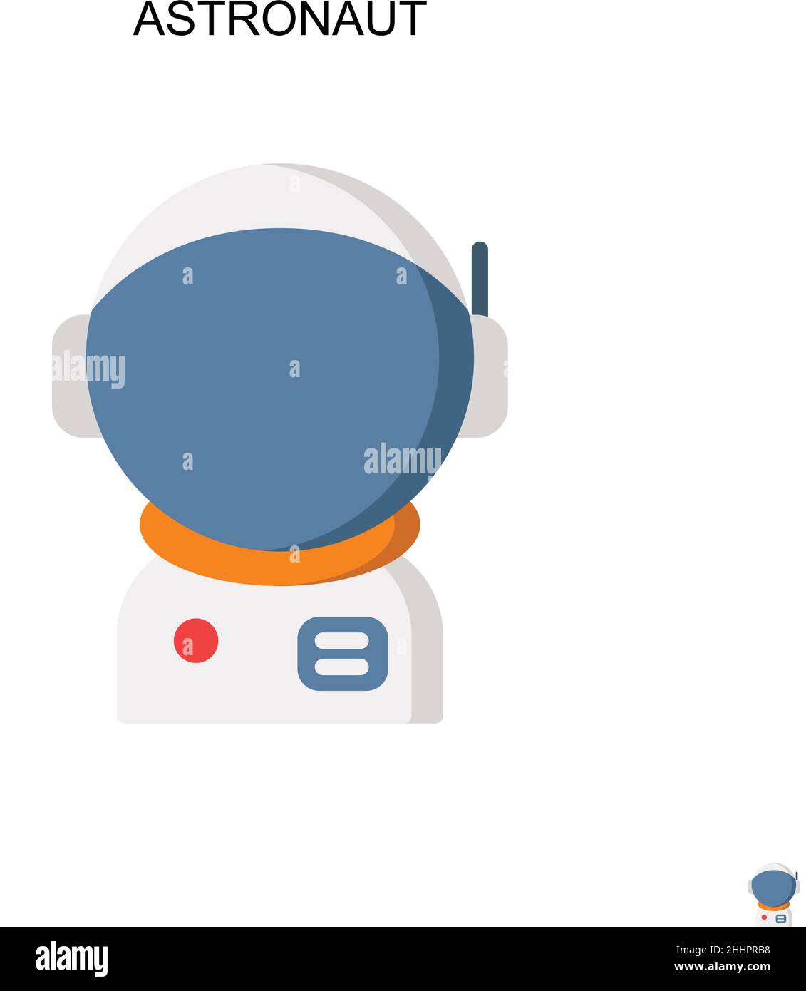 Astronaut Simple vector icon.Perfect color modern pictogram on editable ...