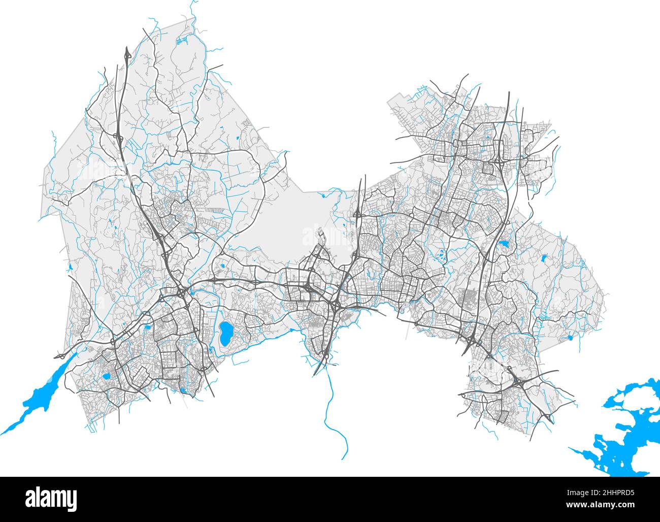 Vantaa area map Cut Out Stock Images & Pictures - Alamy