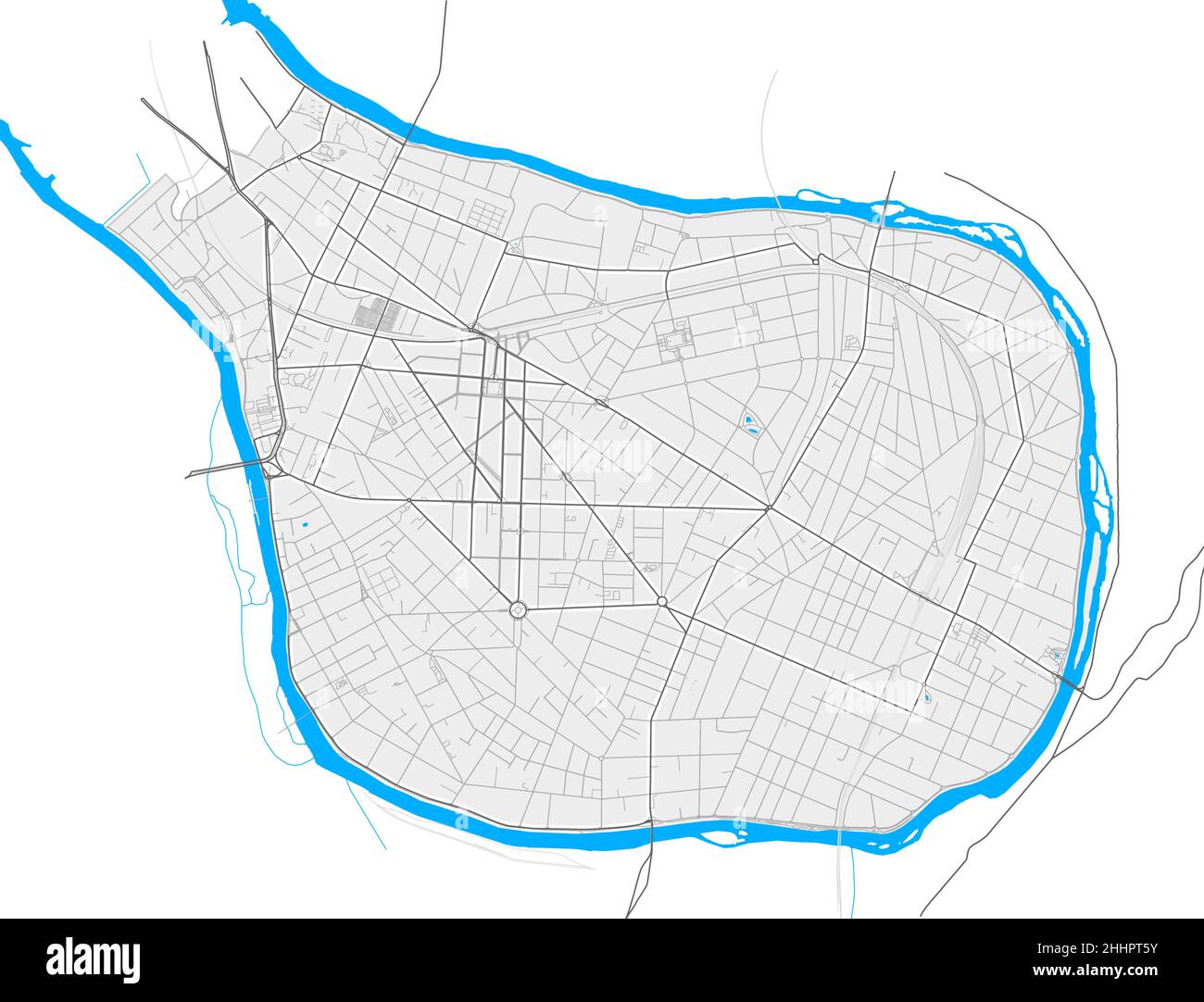 Saint-Maur-des-Fosses, Val-de-Marne, France high resolution vector map ...