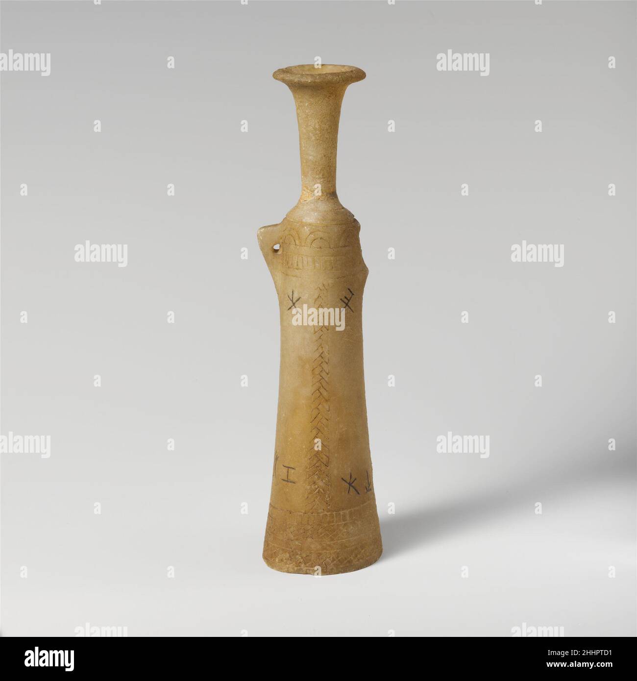 Tall alabaster flask ca. 1050–950 B.C. Cypriot With long neck, flaring ...