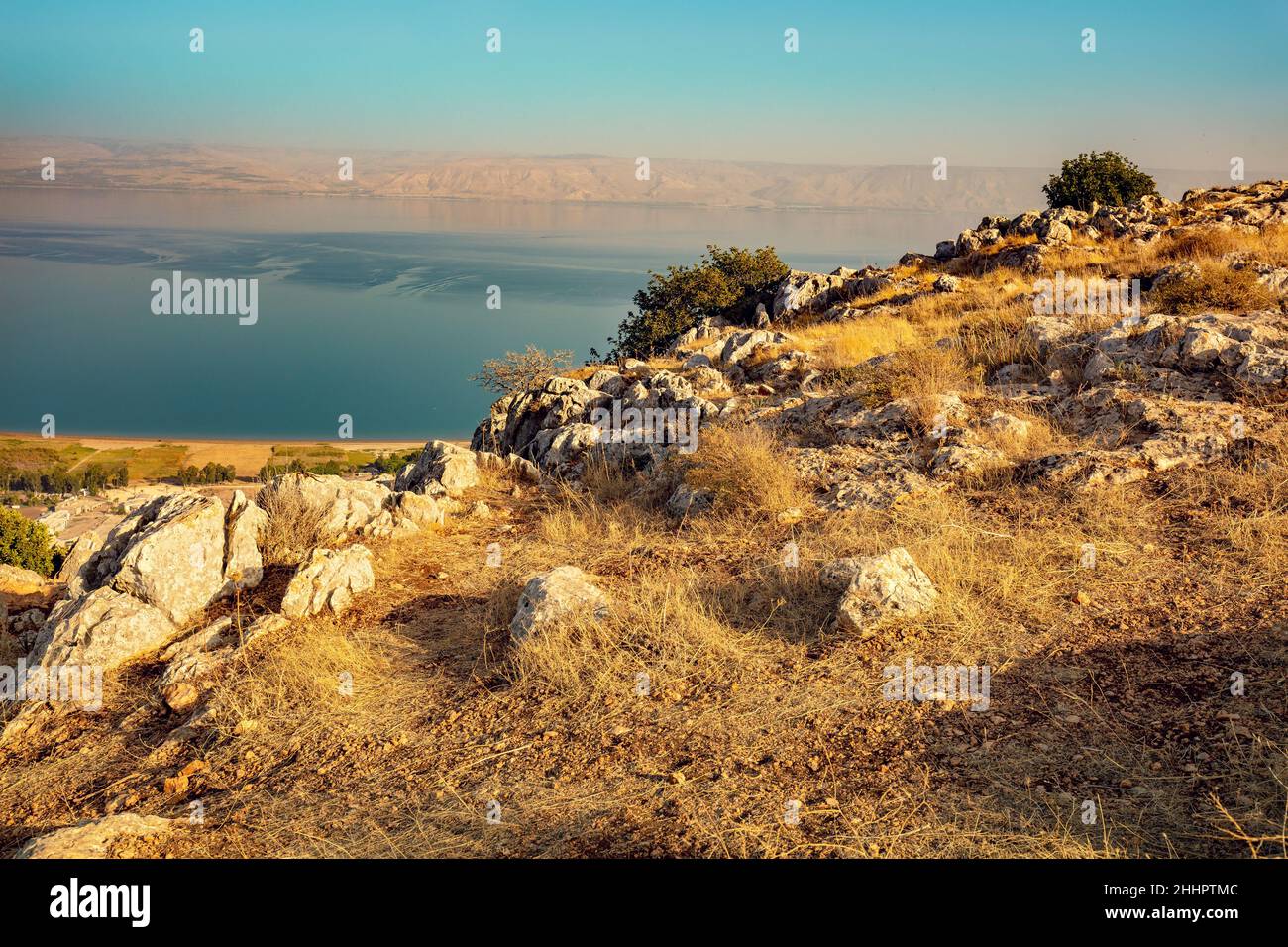 Arbel cliff with the sea of galili view Stock Photo - Alamy