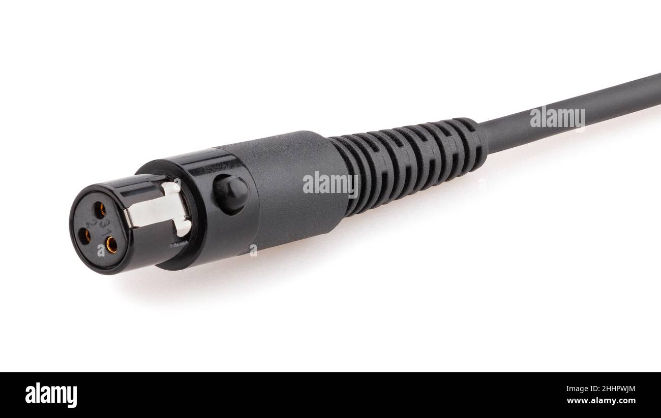 xlr cable path isolated on white Stock Photo - Alamy