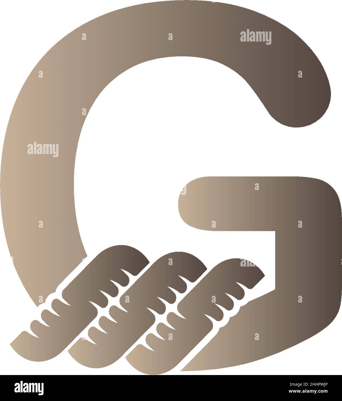 Letter G wrapped in rope icon logo design illustration vector Stock ...