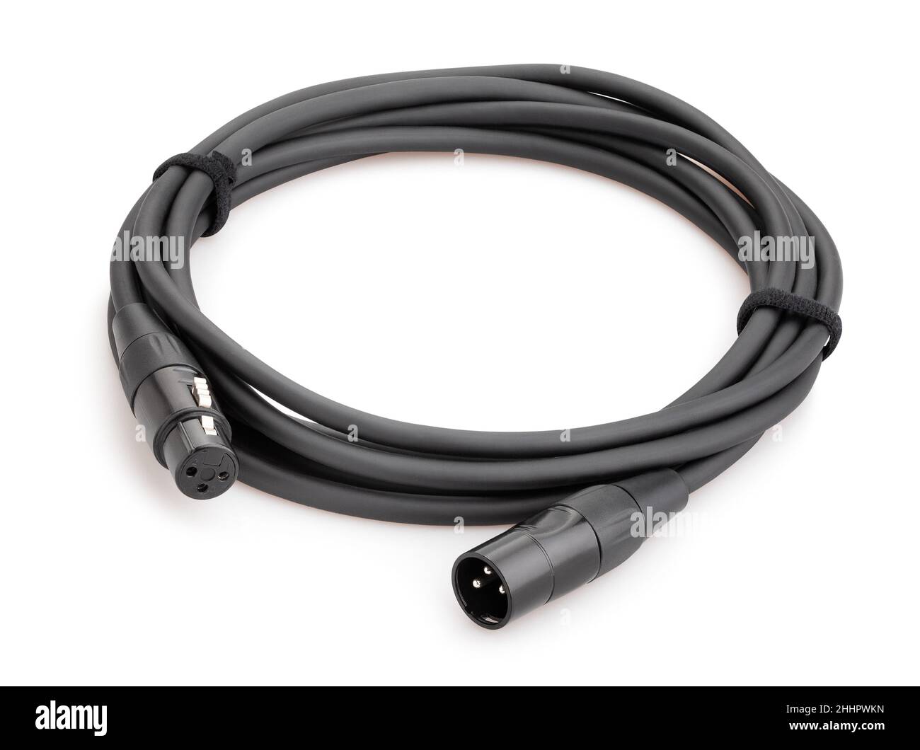 xlr cable path isolated on white Stock Photo - Alamy
