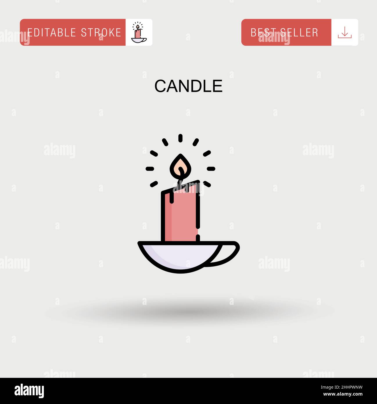 Candle Simple vector icon Stock Vector Image & Art - Alamy