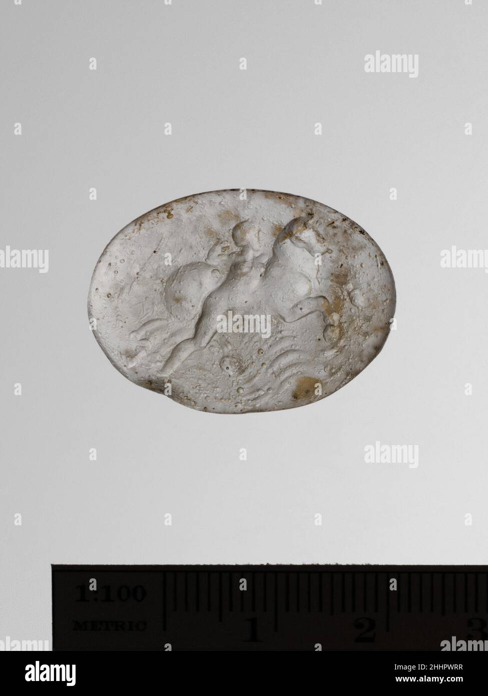 Yellow glass ring stone ca. 1st century B.C.–3rd century A.D. Roman ...