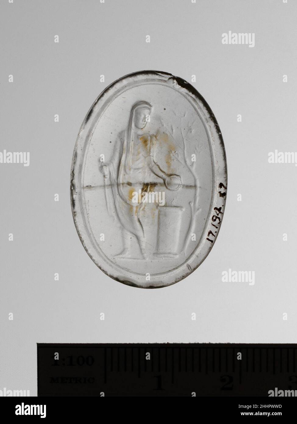 Colorless glass ring stone ca. 1st century B.C.–3rd century A.D. Roman ...